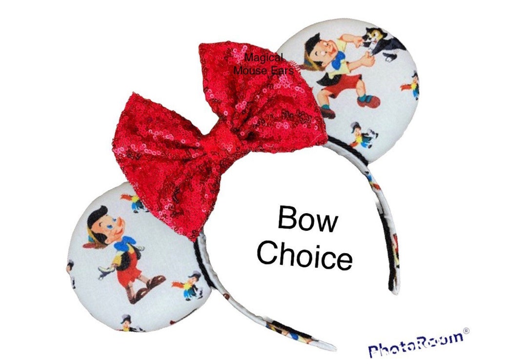 Choice Bow - Pinocchio Magical Mouse Ears | (puffy Ears) Choose: Bow ...