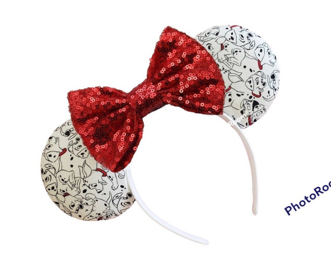 Magical Mouse Ears DALMATION | Puffy Ears, Choice of Bow and Headband ...