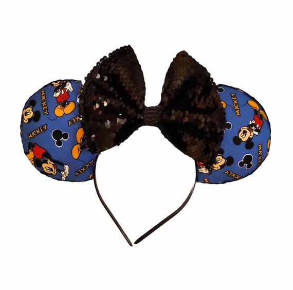 MICKEY Classic Blue Magical Mouse Ears With Puffy Ears | Etsy