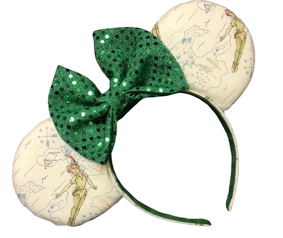 Peter Pan Magical Mouse Ears | (puffy Ears) Choose: Bow Color ...