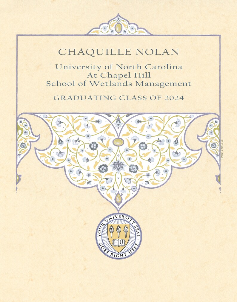 College Graduation University Seal Keepsake Framed Artwork Gift ...