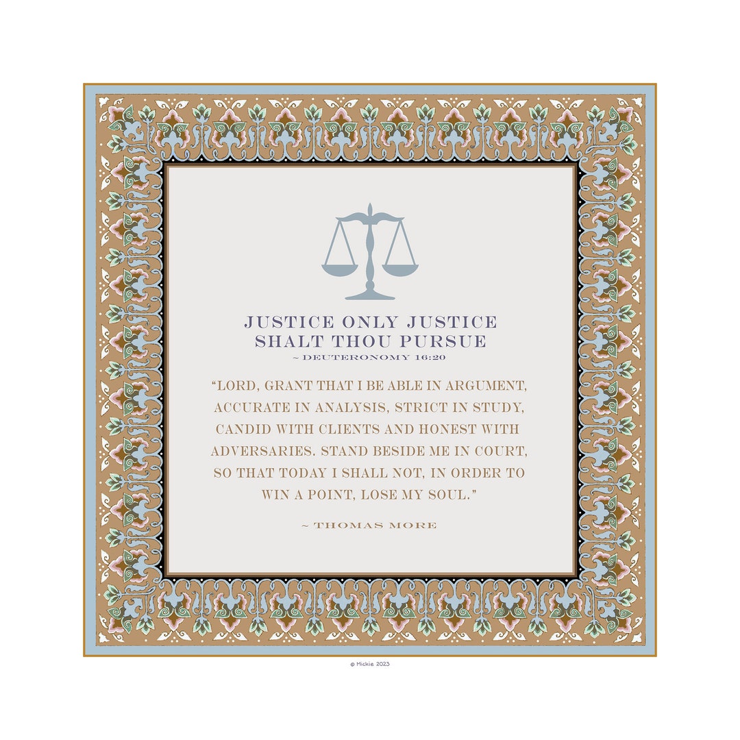 Gift for Lawyer Office Decor Justice Attorney Graduate Lawyers Creed ...