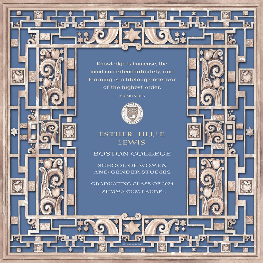 College Graduation University Seal Keepsake Framed Artwork Gift ...