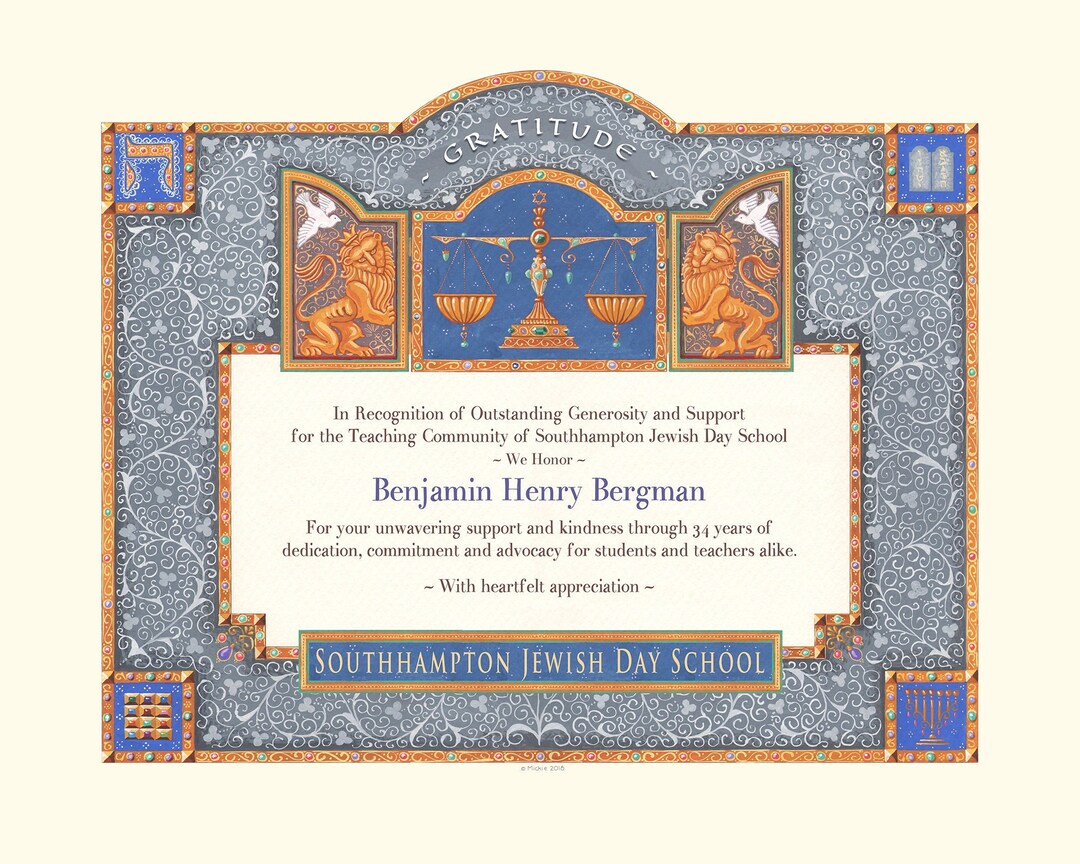 Personalized Certificate Appreciation Award Honoree Thank You Gratitude ...