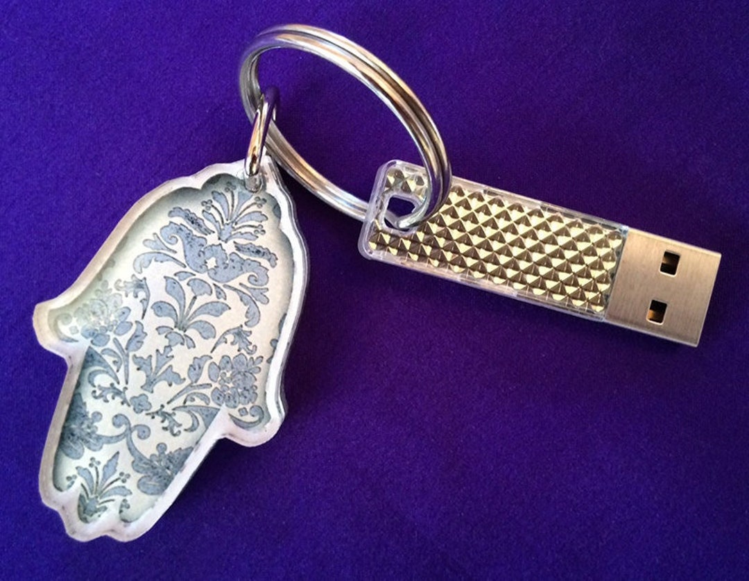 Jewish Keychain Unique Hamsa Travelers Prayer Good Luck Amulet Gift ...