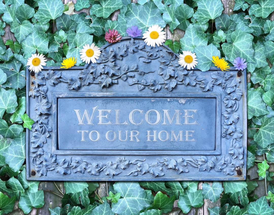 Welcome Sign Entryway Decor Jewish Home Blessing Wall Art New House ...