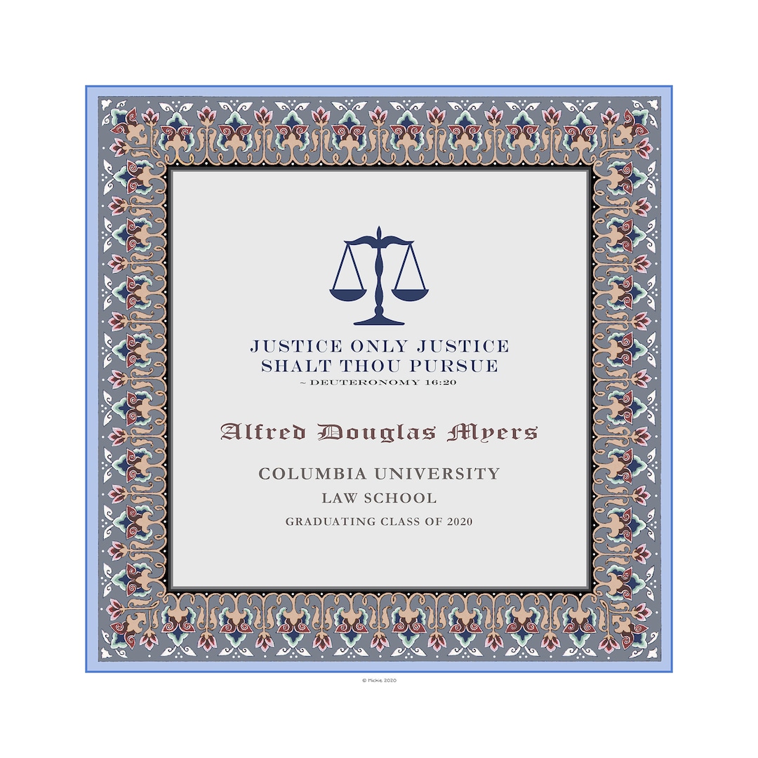 Personalized Law School Graduation New Lawyer Office Decor Justice Gift ...