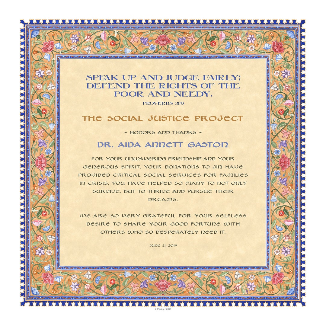 Personalized Certificate Appreciation Award Honoree Thank You Gratitude ...