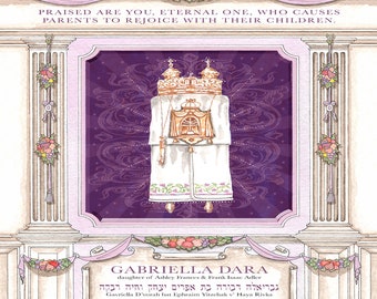 Simchat Bat Certificate - Etsy