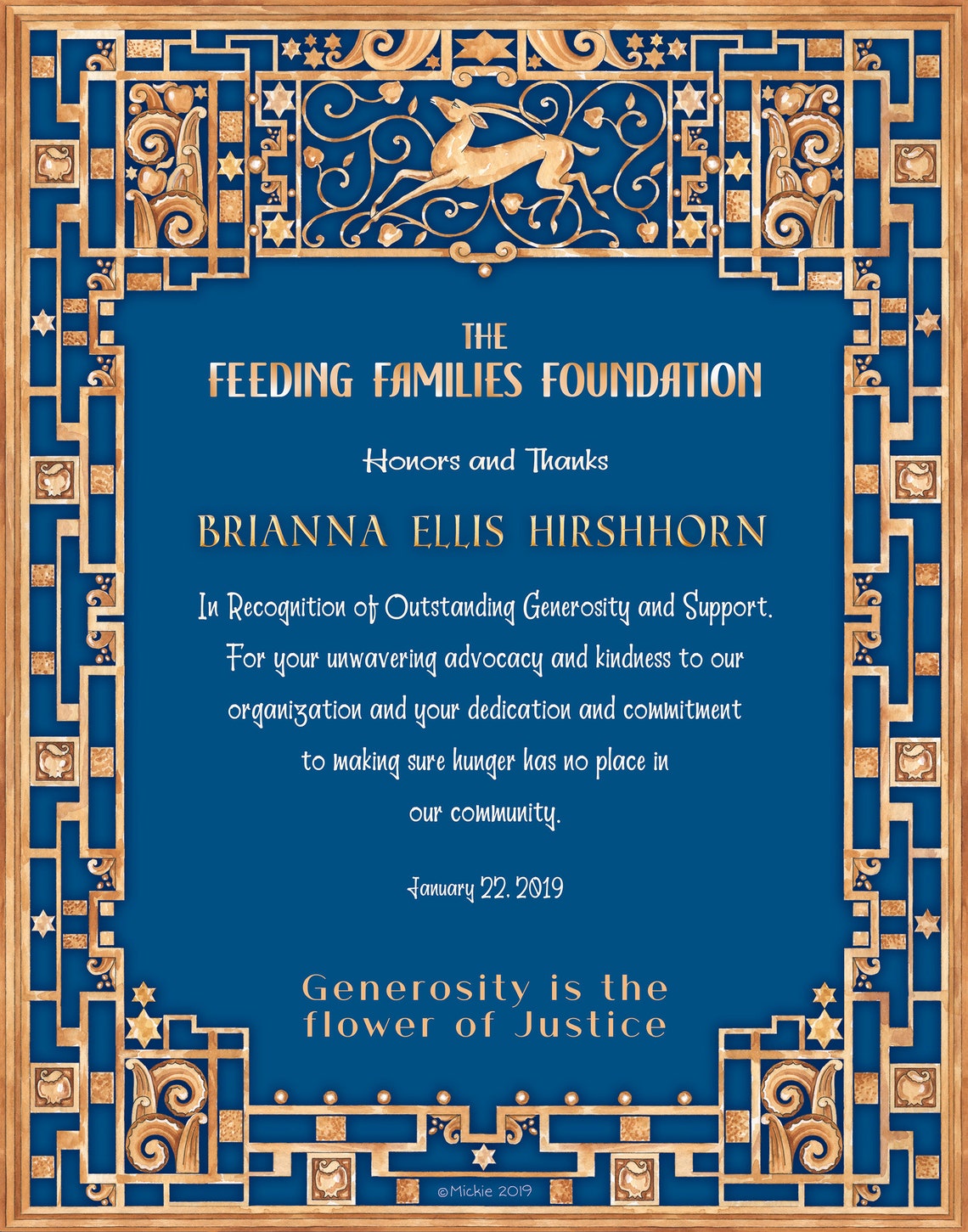 Personalized Certificate Appreciation Award Honoree Thank You Gratitude ...