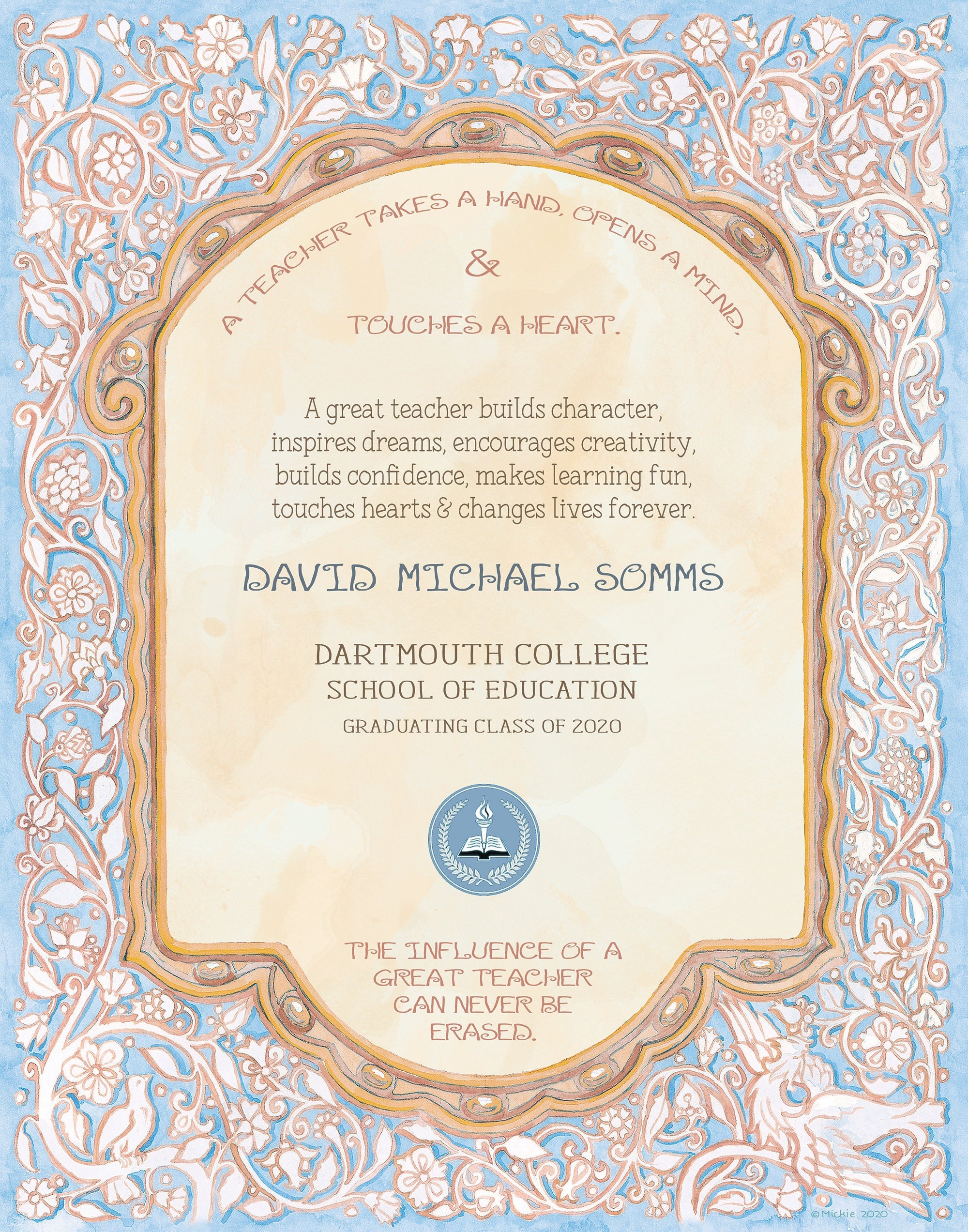 Personalized New Teacher Graduation Certificate Educator - Etsy