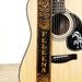 Tooled Southwestern Compass Rose, Moon, Sun Black Leather Guitar Strap ...