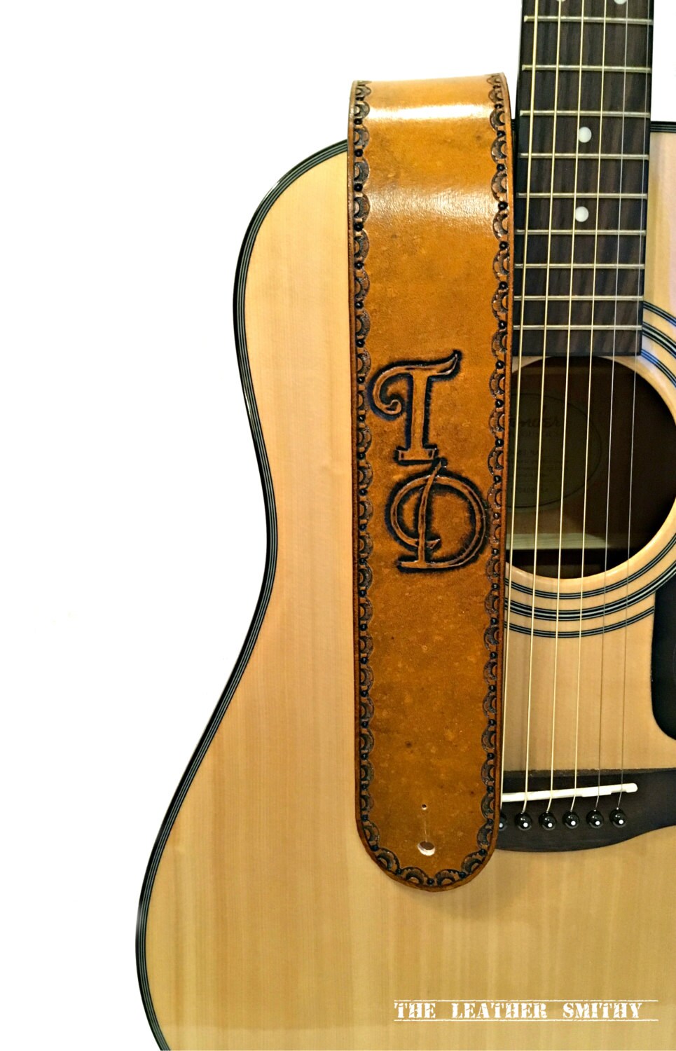 Personalized Guitar Strap With Monogrammed Initials Hand | Etsy