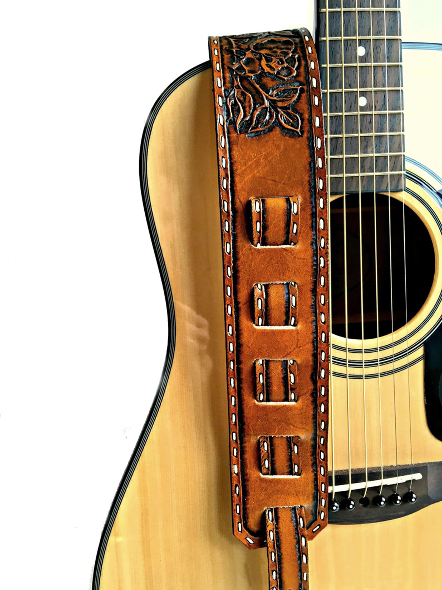 Personalized Western Roses Adjustable Hand Tooled and Painted | Etsy