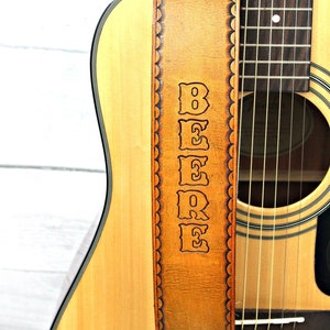 Handmade Leather Personalized Guitar Straps for Acoustic or Electric ...