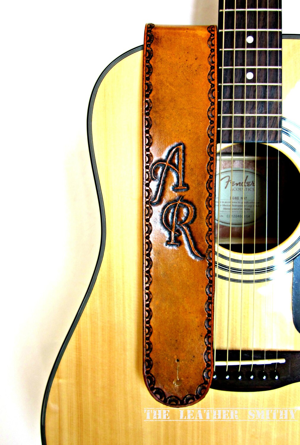 Personalized Guitar Strap With Monogrammed Initials Hand | Etsy