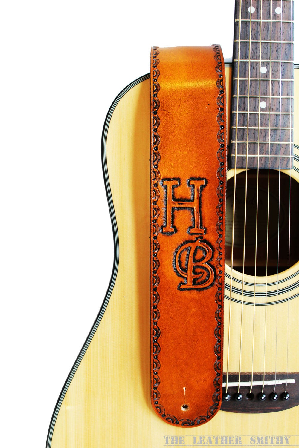 Personalized Guitar Strap With Monogrammed Initials Hand - Etsy