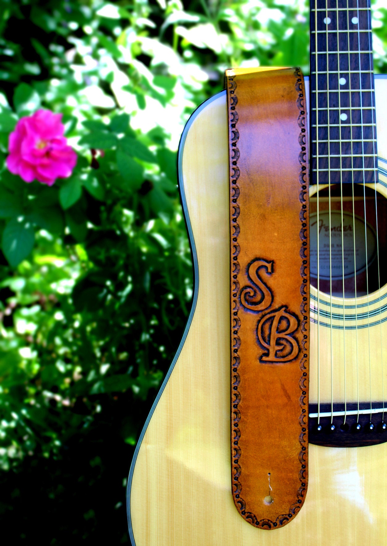 Personalized Guitar Strap With Monogrammed Initials Hand - Etsy