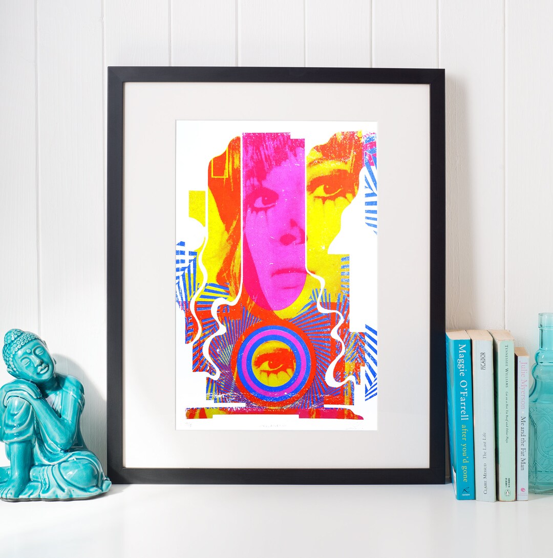 Psychedelic 4 Colour Screenprint - Etsy
