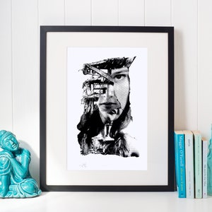 Screen Print Collage, Photomontage, Portrait/ Industrial - Etsy