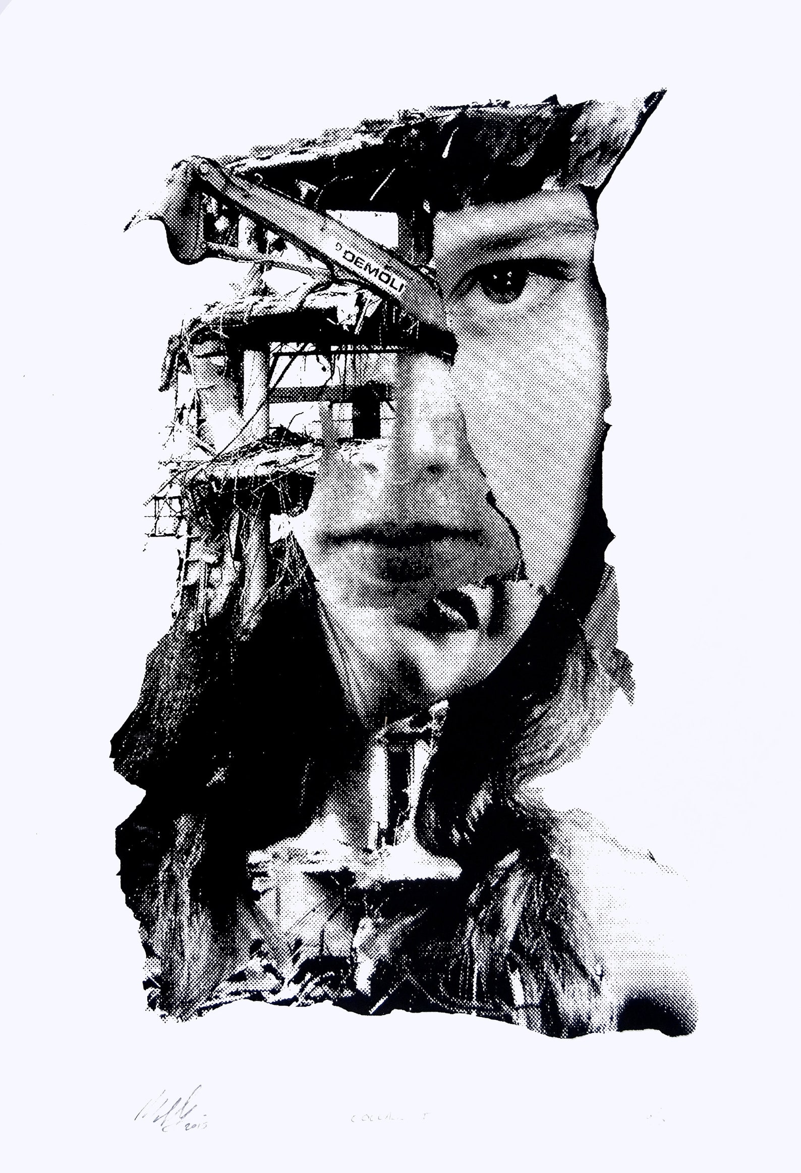 Screen Print Collage, Photomontage, Portrait/ Industrial - Etsy