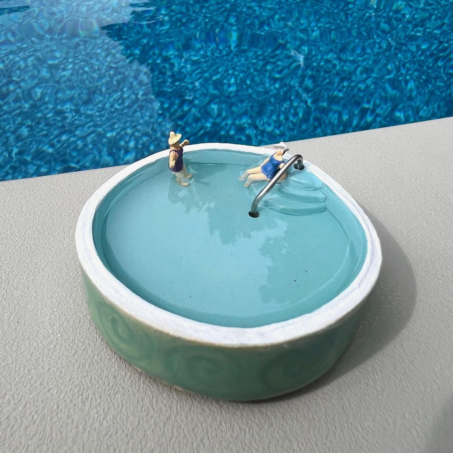 Ceramic Swimming Pool Sculpture: Summer Solstice Mini Art Pool - Etsy
