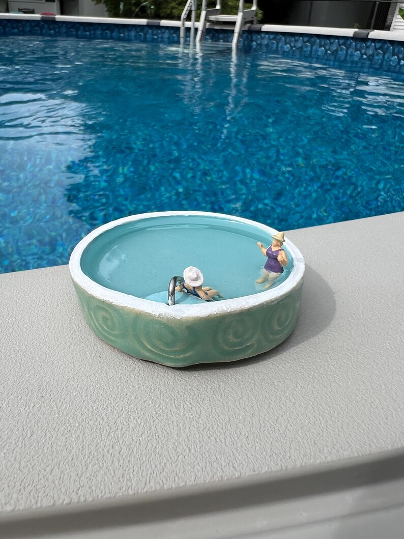 Ceramic Swimming Pool Sculpture: Summer Solstice Mini Art Pool - Etsy