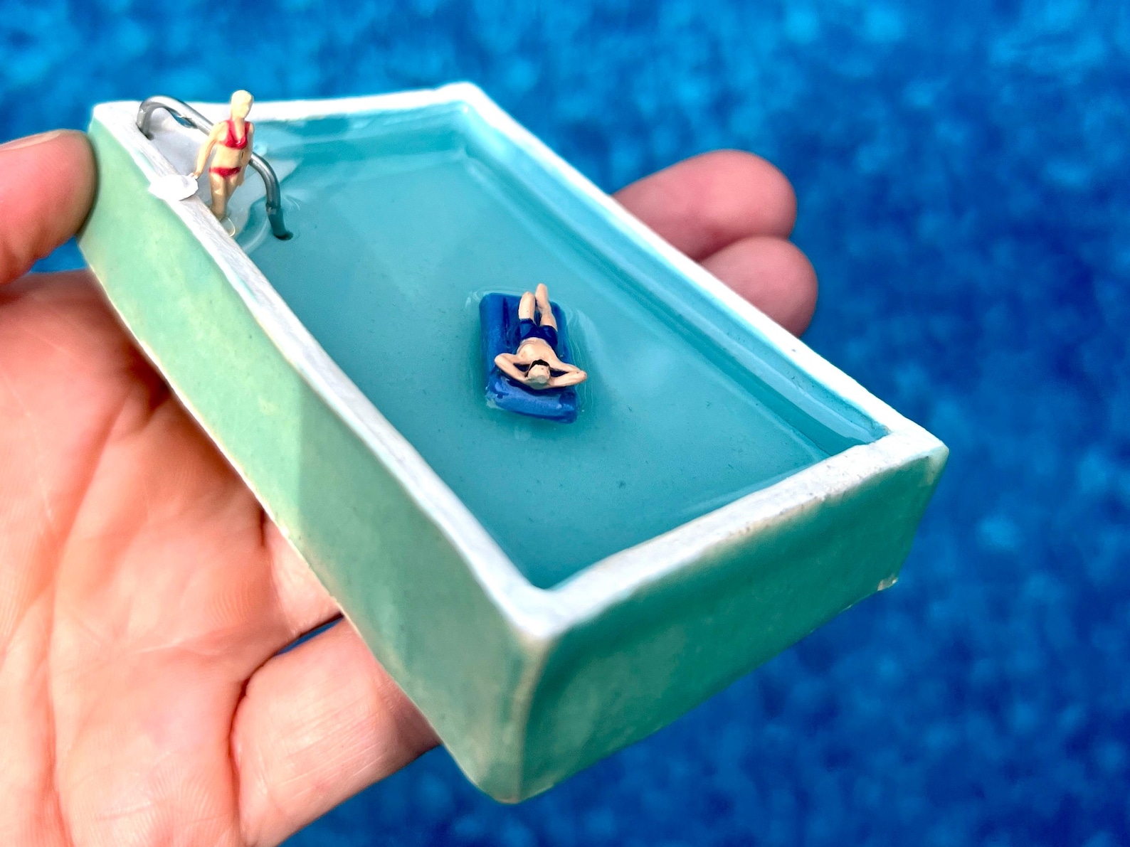Miniature #257 Swimming Pool Sculpture Ceramic Cool Pool #257 - Etsy