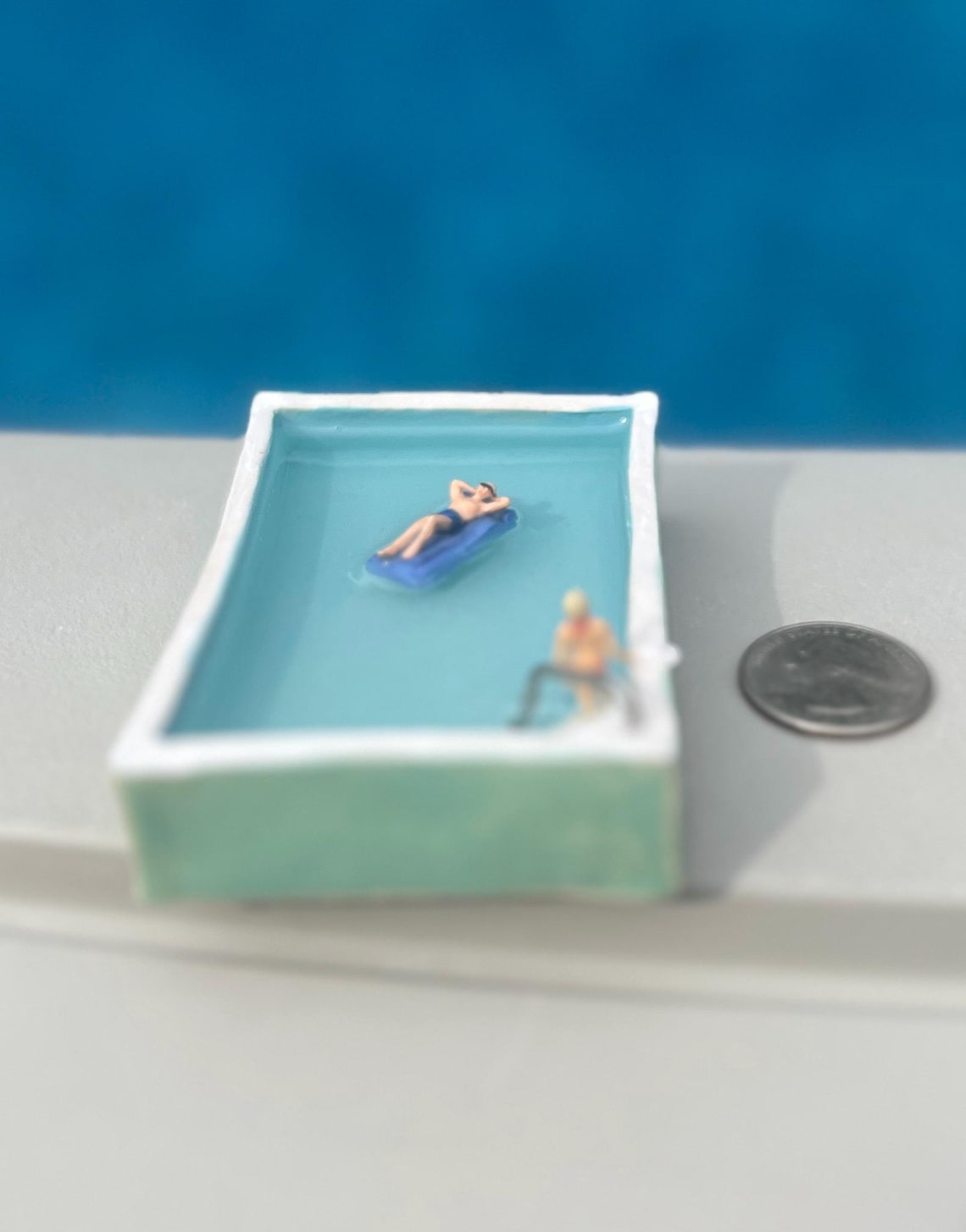 Miniature #257 Swimming Pool Sculpture Ceramic Cool Pool #257 - Etsy