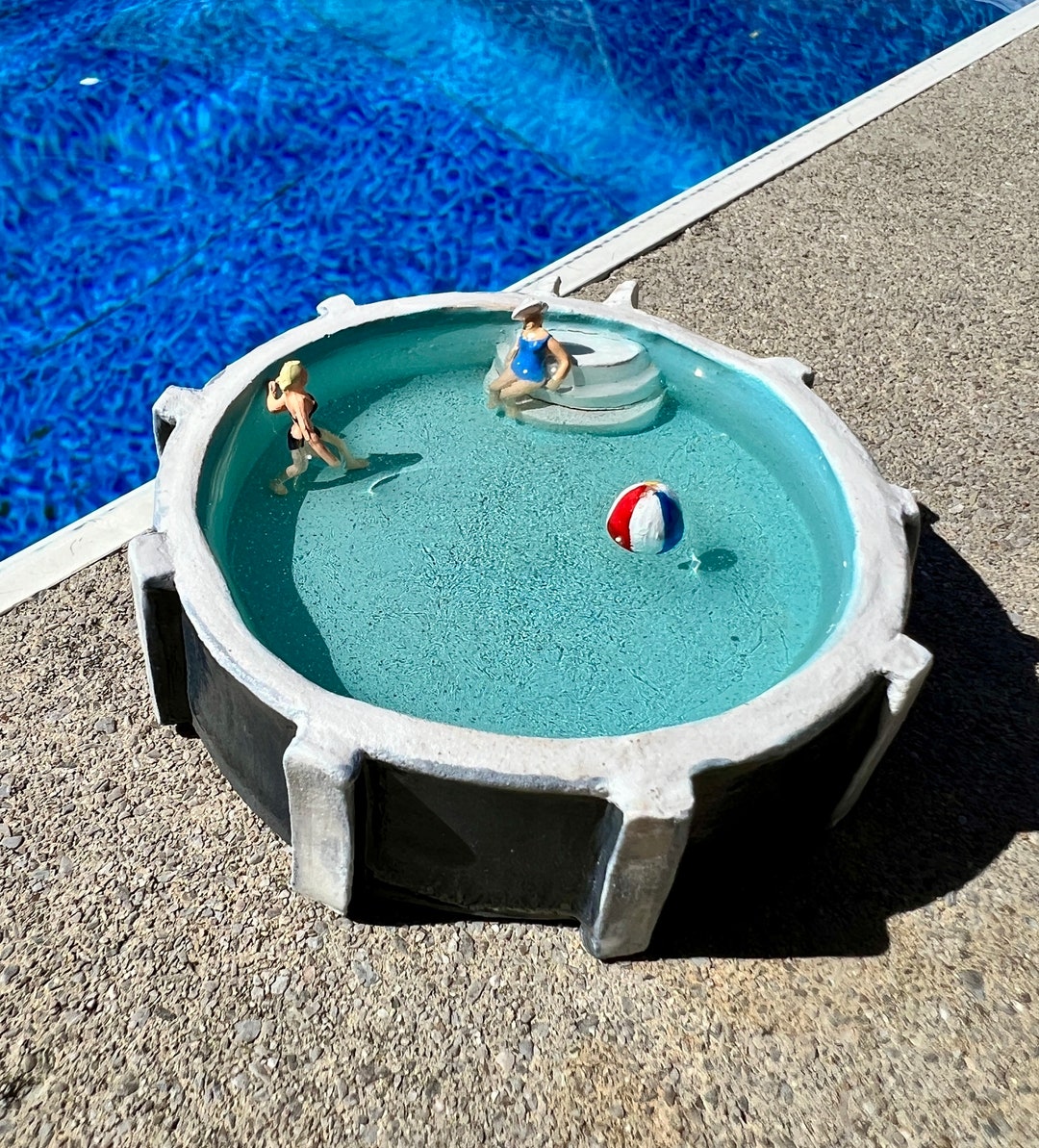 Mini Pool Above Ground Swimming Pool Ceramic Sculpture Cool Pool 205 - Etsy