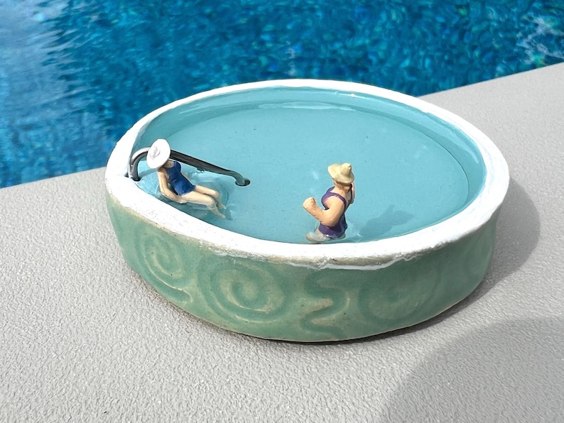 Ceramic Swimming Pool Sculpture: Summer Solstice Mini Art Pool - Etsy