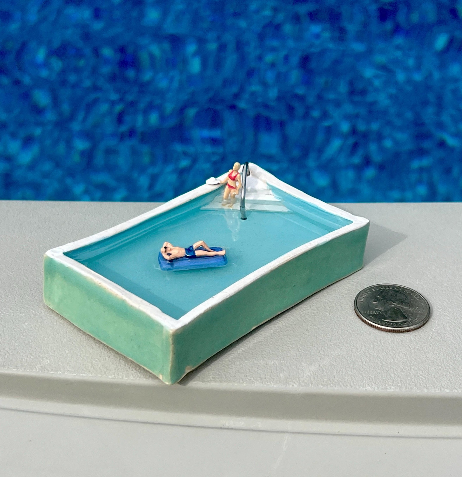 Miniature #257 Swimming Pool Sculpture Ceramic Cool Pool #257 - Etsy