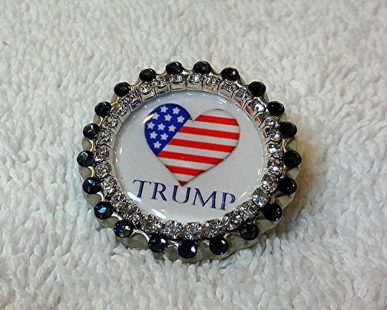 SALEDonald Trump Pin Swarovski Rhinestone Patriotic Trump | Etsy
