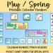 May Calendar Numbers Spring Theme for Pocket Chart Number Cards for ...