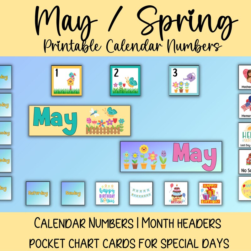 Calendar Numbers - Etsy