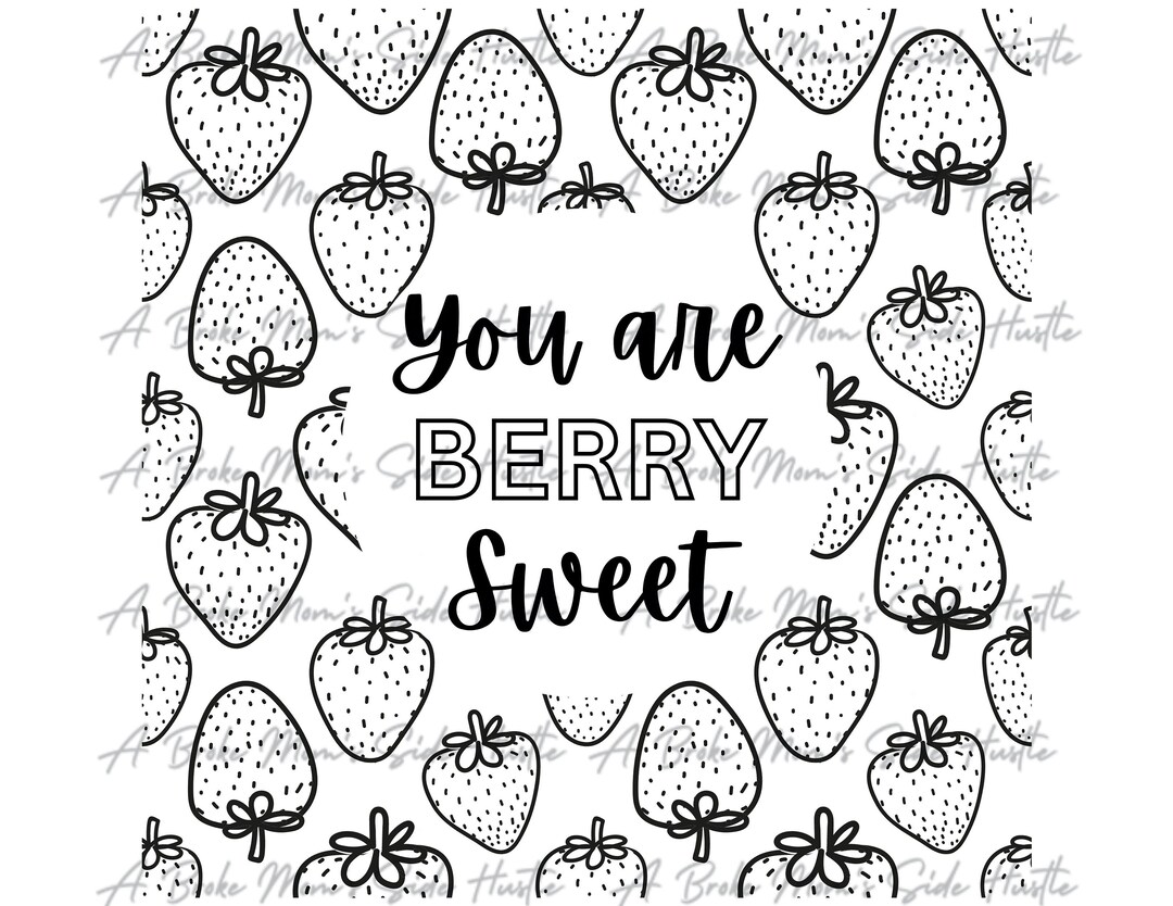 Berry Sweet Coloring *PNG FILE ONLY* - Etsy