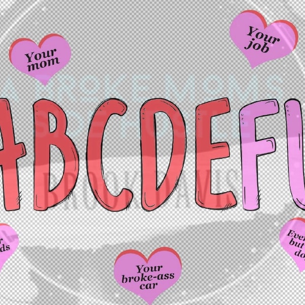 Abcdefu Png - Etsy