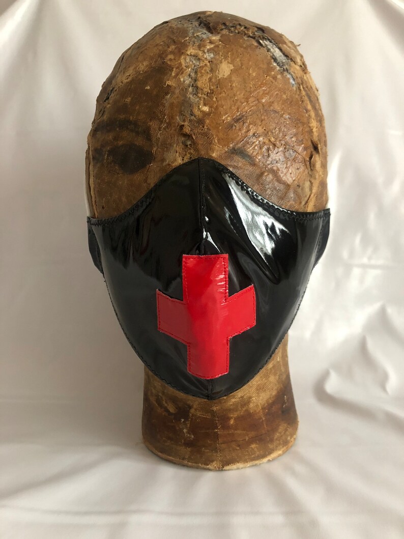 Pvc Red Nurses Mask Bdsm - Etsy