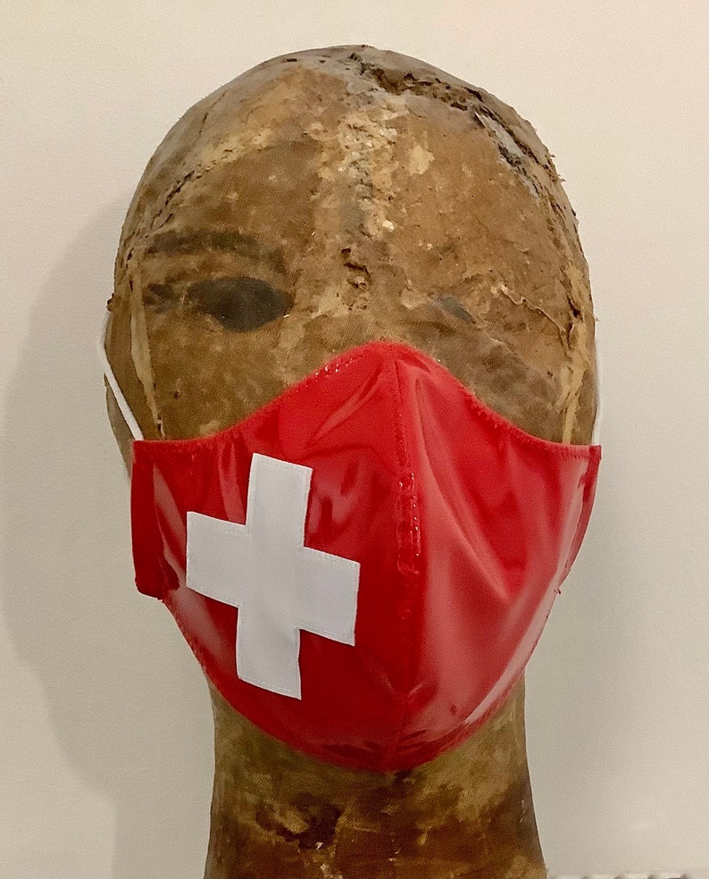 Pvc Red Nurses Mask Bdsm - Etsy