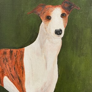 Whippet Art Print With Dachshund and Bird, Framed Original Wall Art ...