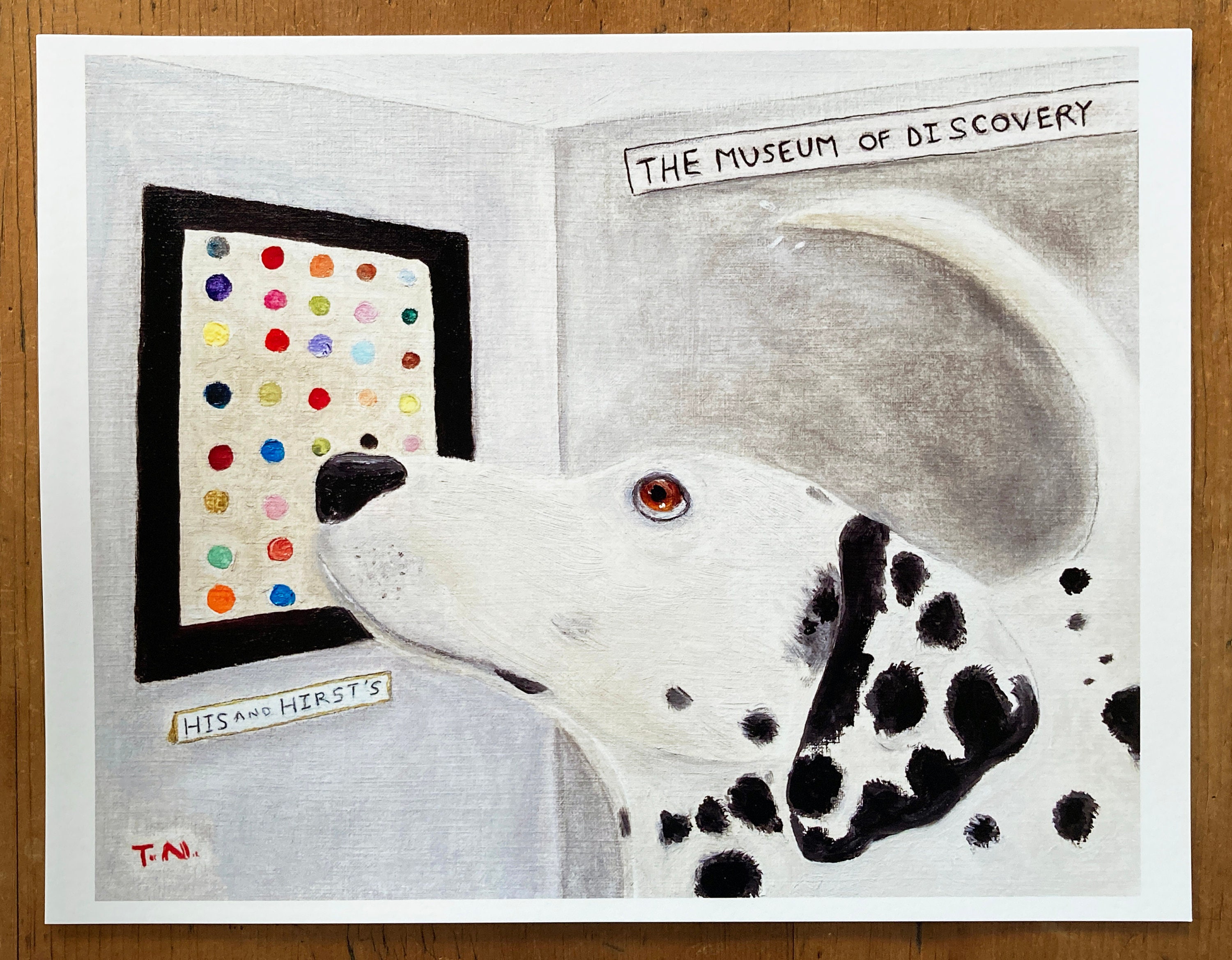 Dog Print of Dalmatian Seeing Colored Spots for First Time - Etsy