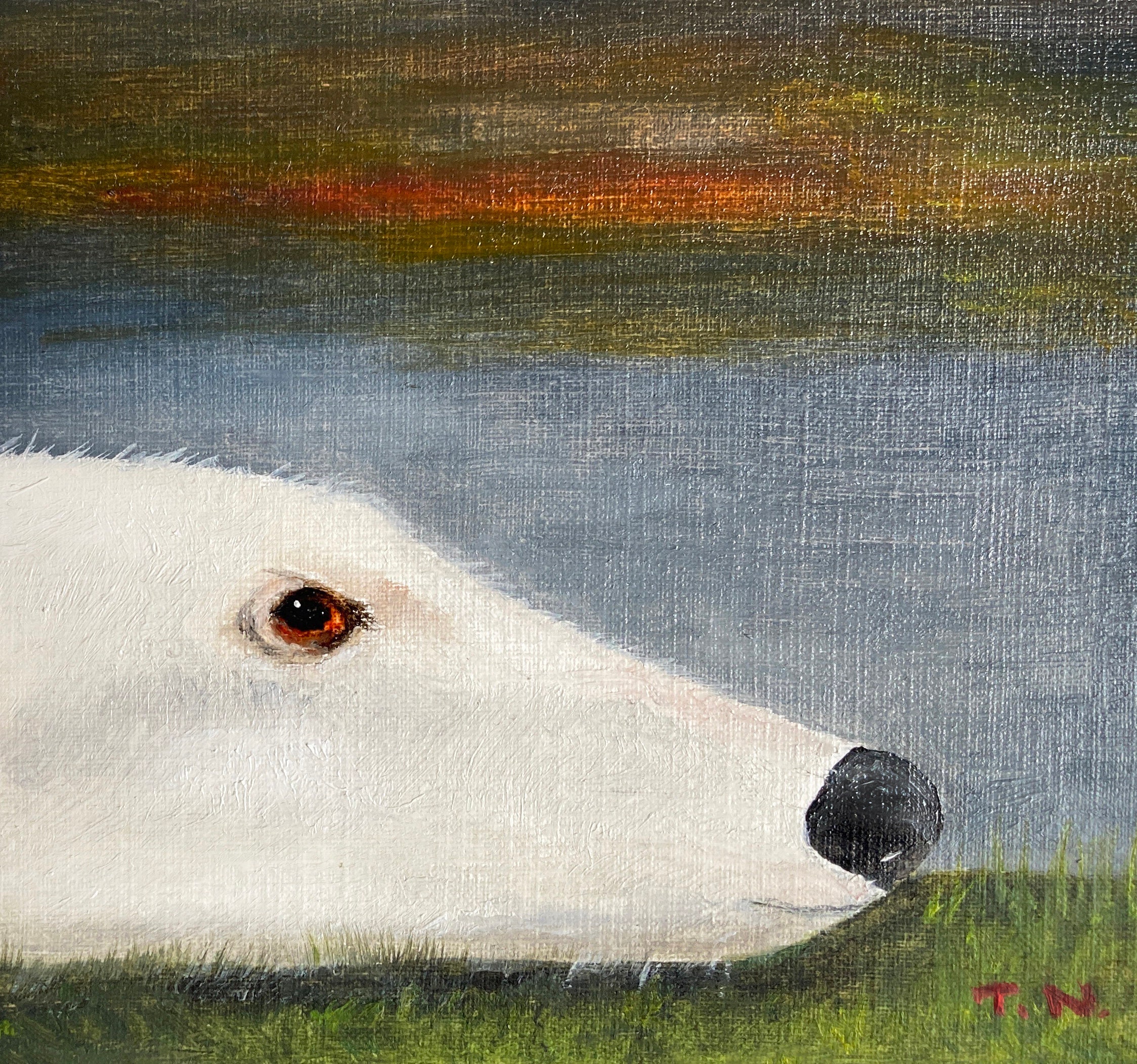 Dog and Hummingbird Art Print, Hummingbird Lover, Whispering Bird ...