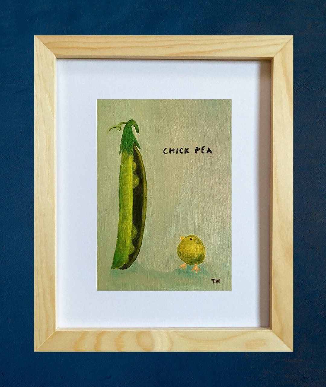 Chick Pea Art Print, Chicken Art, Chick Lover Gift, Whimsical Kids Room ...