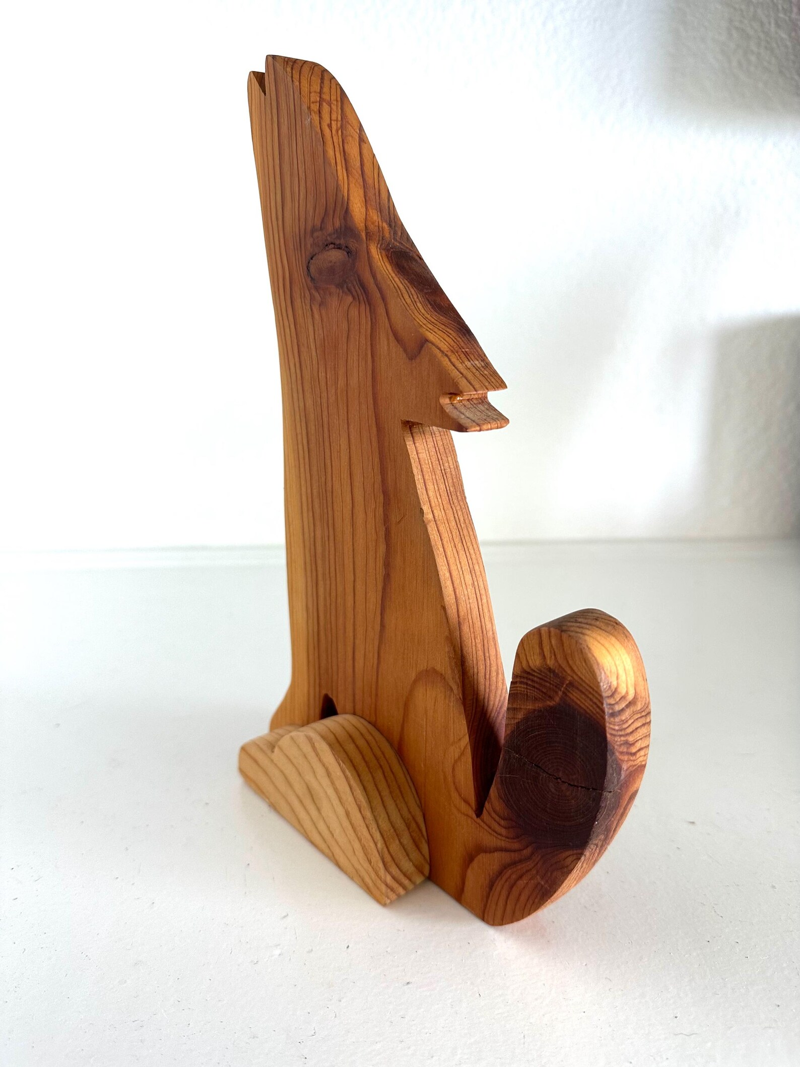 Vintage Wood Howling Coyote Art Decor - Etsy