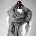 Dystopian Post-apocalyptic Linen Scarf Wrap With Hand Distressed Raw ...