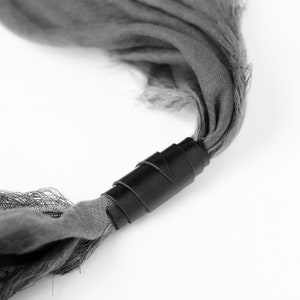 Dystopian Post-apocalyptic Linen Scarf Wrap With Hand Distressed Raw ...