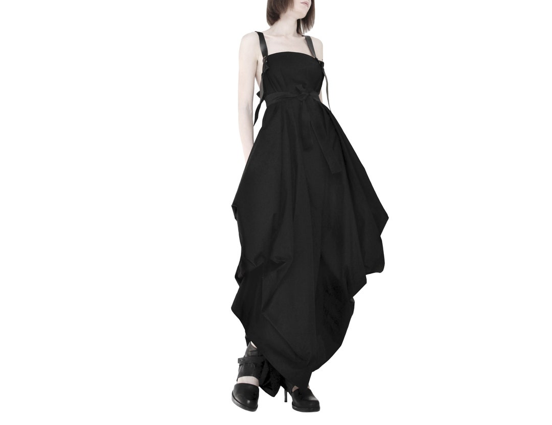 Avant-garde Pinafore Dress: Handmade Cotton Blend Parachute Dress With ...