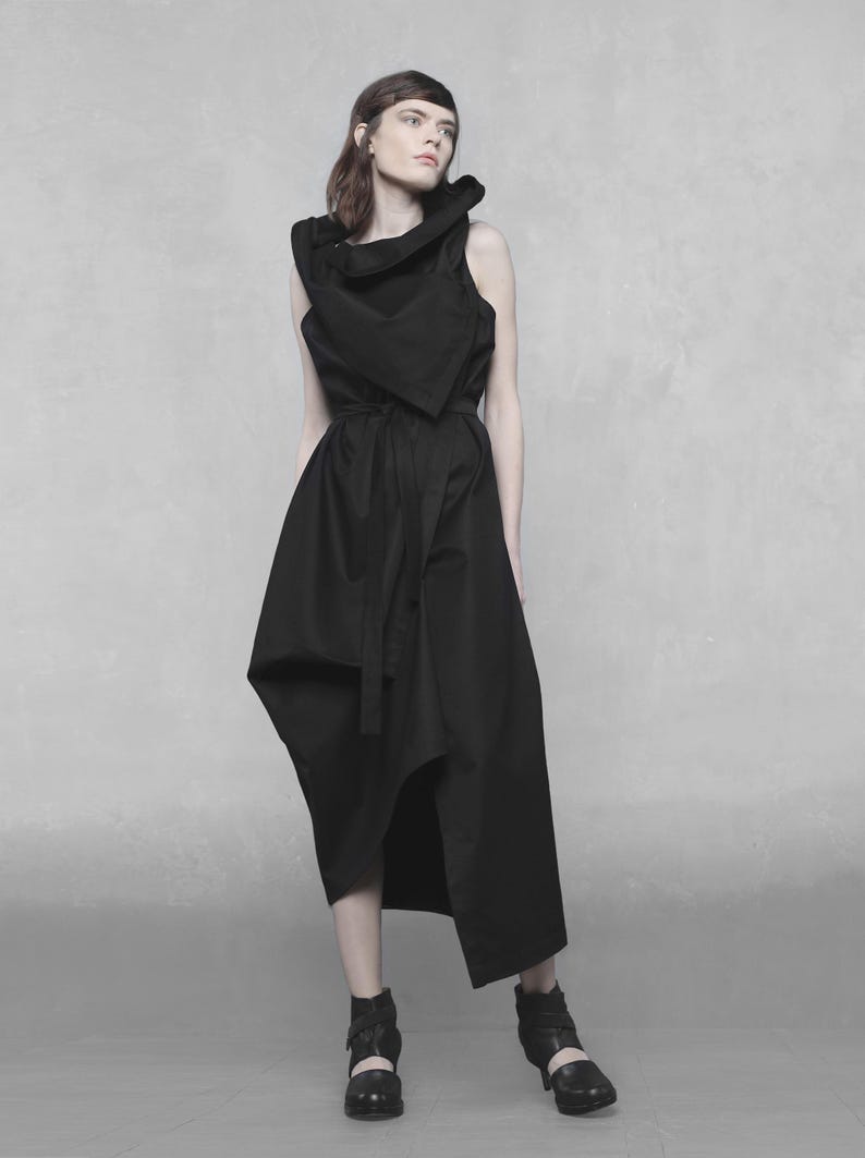 Avant-garde Deconstructed Vest. Geometrical Turtleneck Wrap Jacket ...