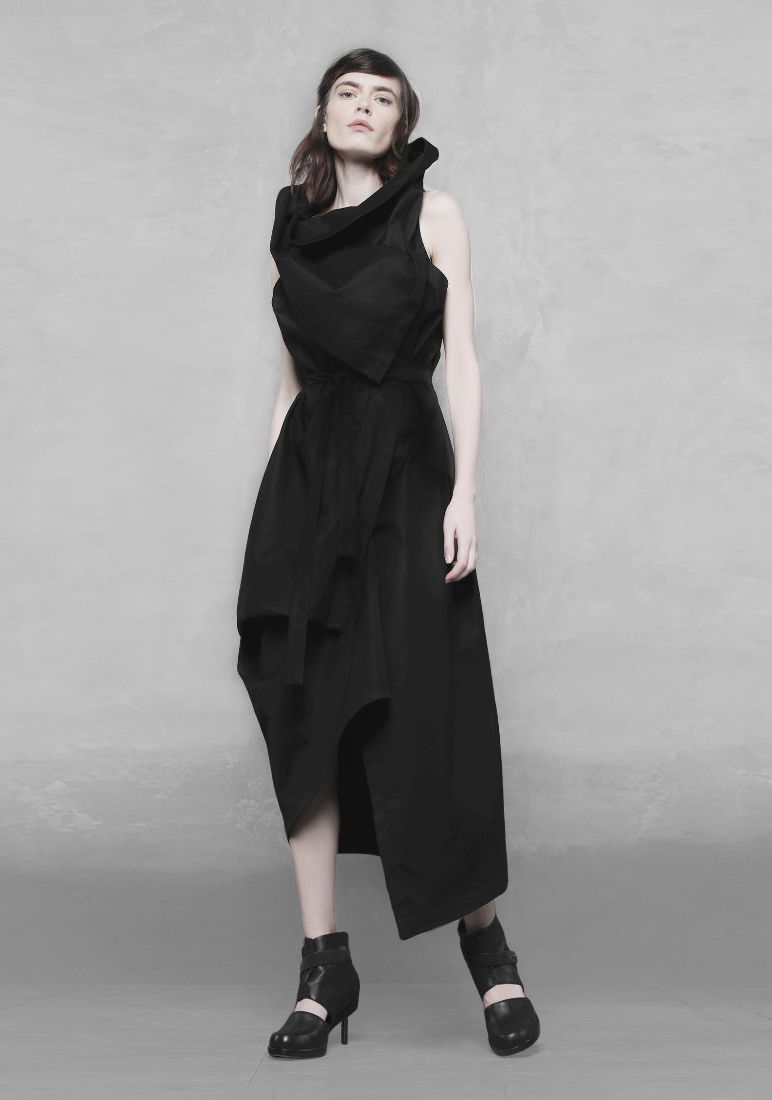 Avant-garde Deconstructed Vest. Geometrical Turtleneck Wrap Jacket ...