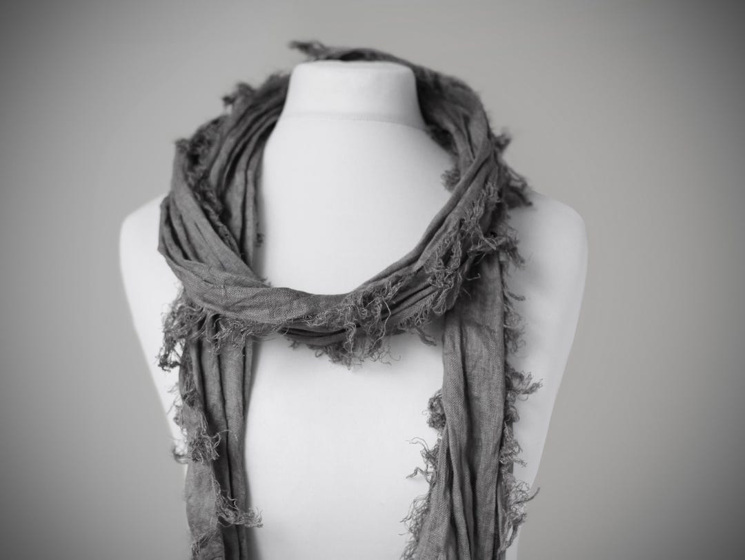 Dystopian Post-apocalyptic Distressed Linen Scarf. Hobo Scarf. Ripped ...